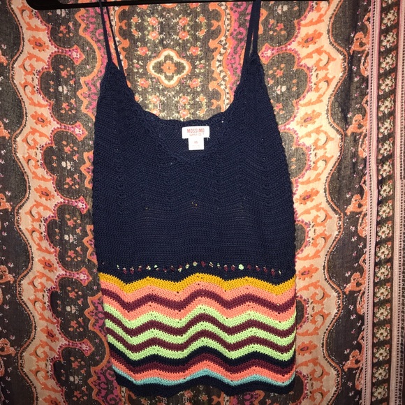 Merona | Tops | Colorful Crochet Top | Poshmark